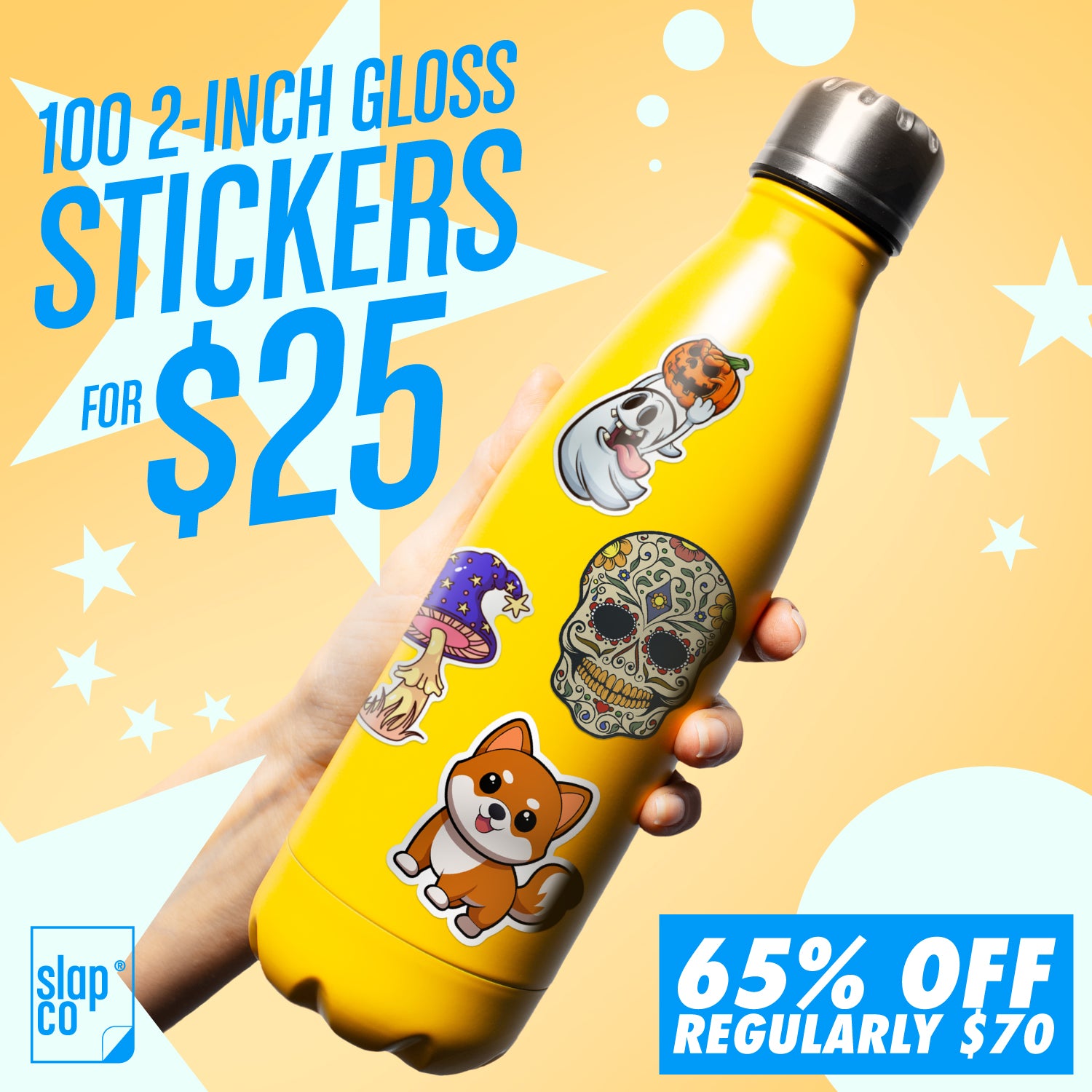 100 Custom 2-inch Stickers for $25
